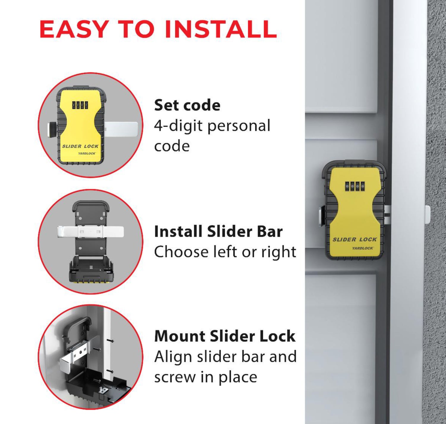 Slider Lock - Keyless Garage Door Security [YARDLOCK] – YARDLOCK ...