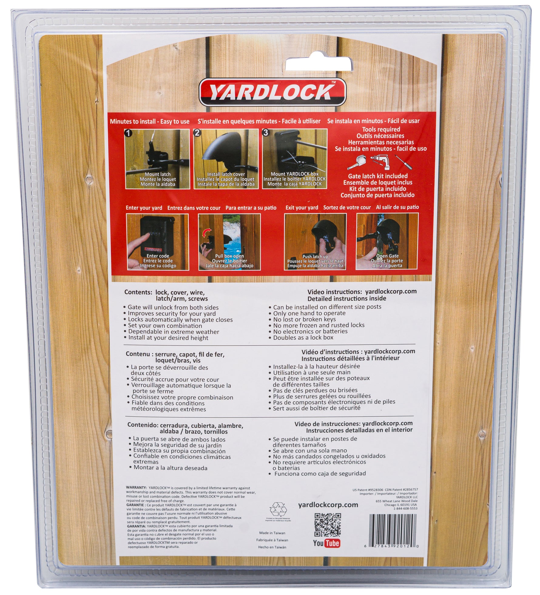 Gate Lock – Heavy-Duty Keyless Security for Gates and Fences – YARDLOCK ...